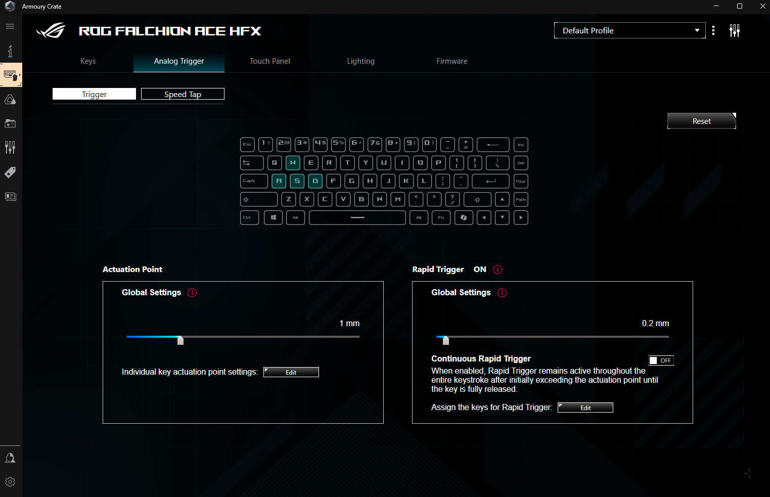 ROG Falchion Ace HFX Compact Gaming Keyboard - GLINT